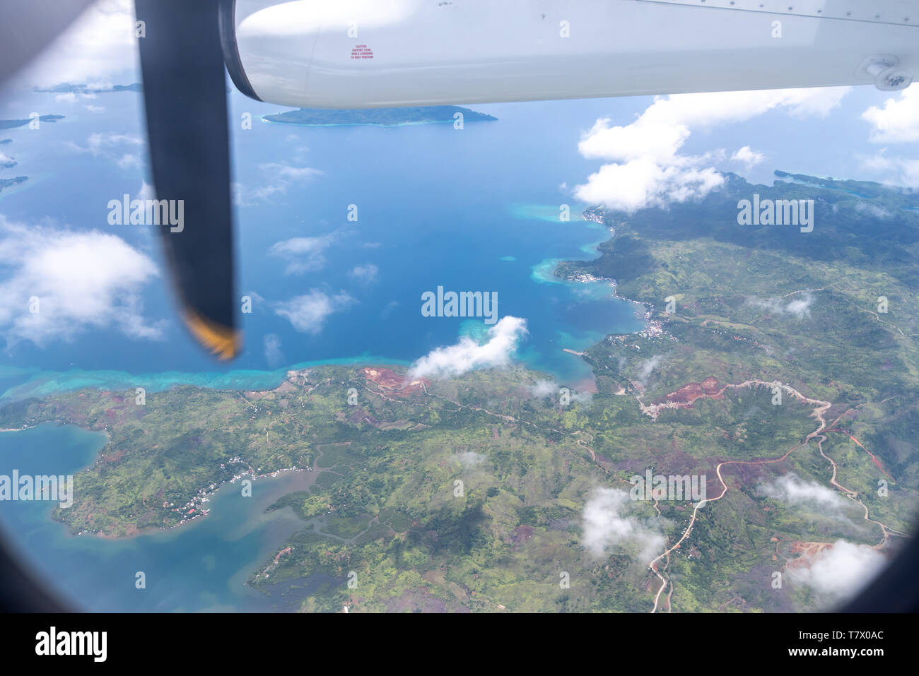 Beautiful Philippine scenery from an airplane, Philippines Stock Photo ...