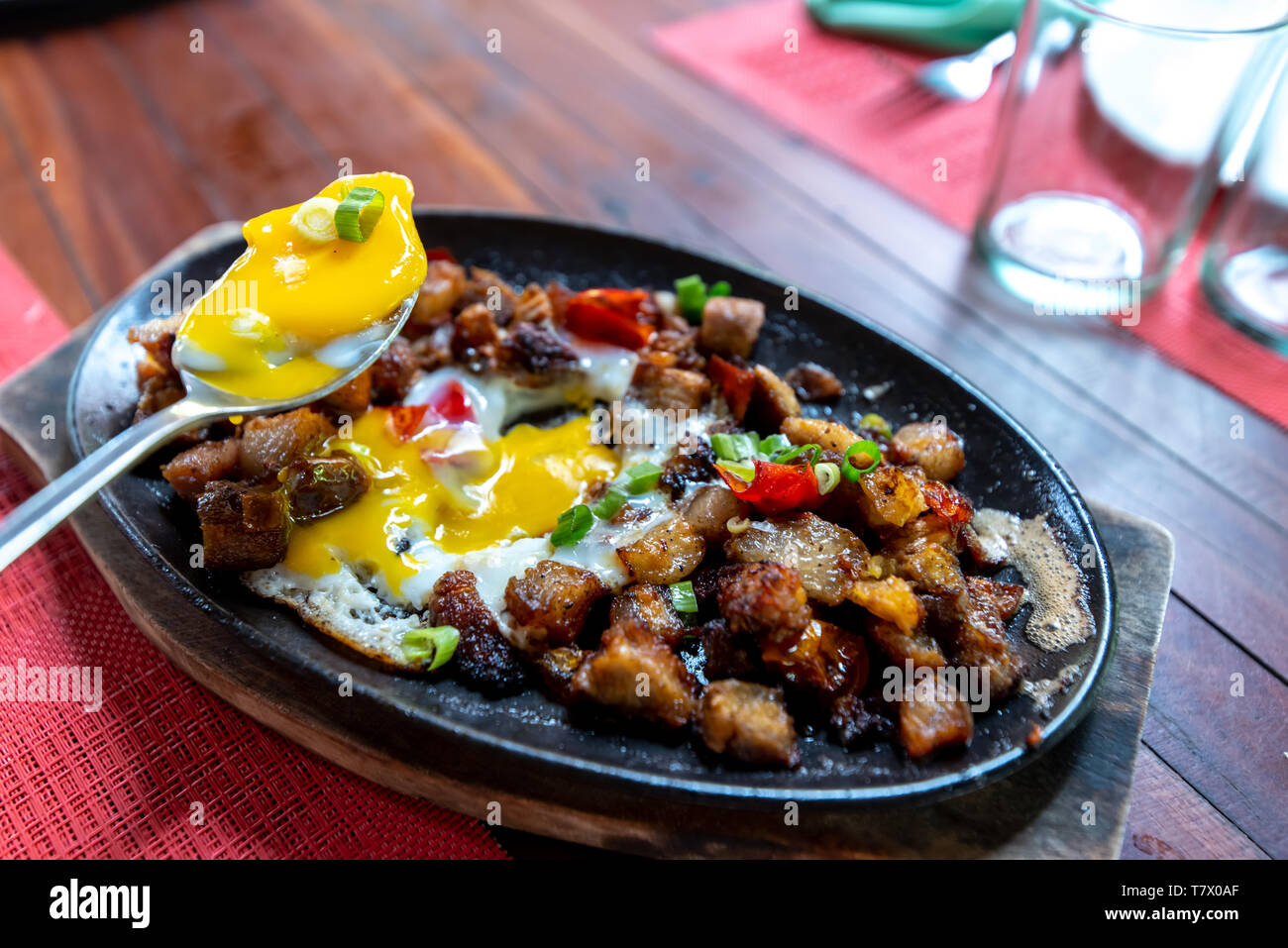 Popular Filipion dish - pork sisig, Philippines Stock Photo - Alamy