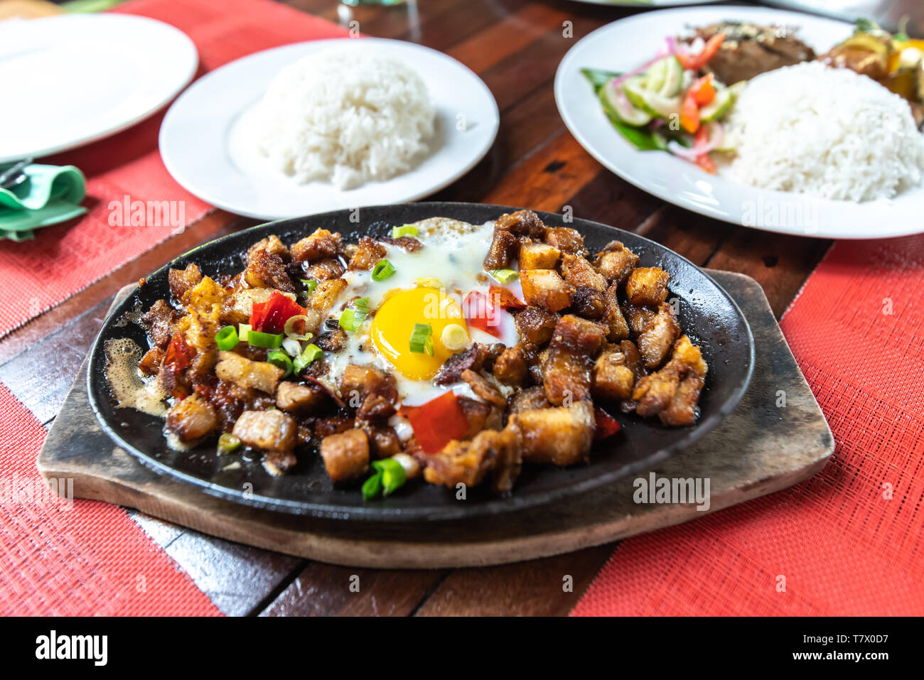 Popular Filipion dish - pork sisig, Philippines Stock Photo - Alamy