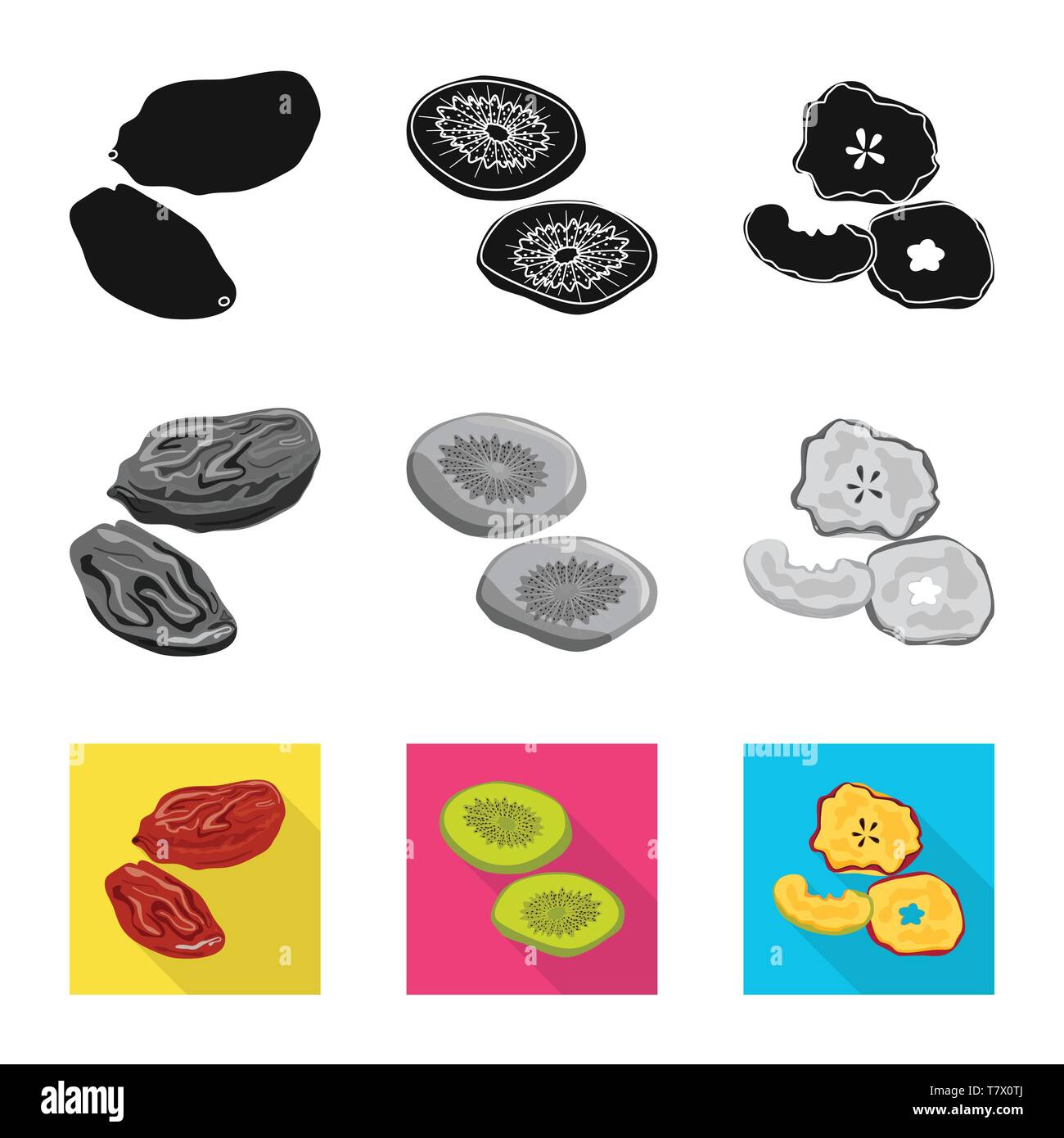 Vector illustration of food and raw icon. Set of food and nature vector ...