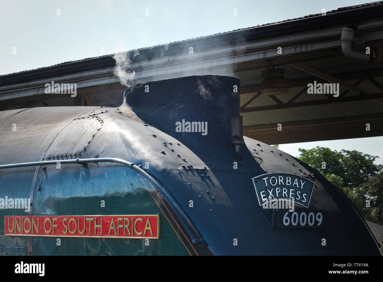 Steam locomotive 60009 "Union of South Africa" pulling the Torbay ...
