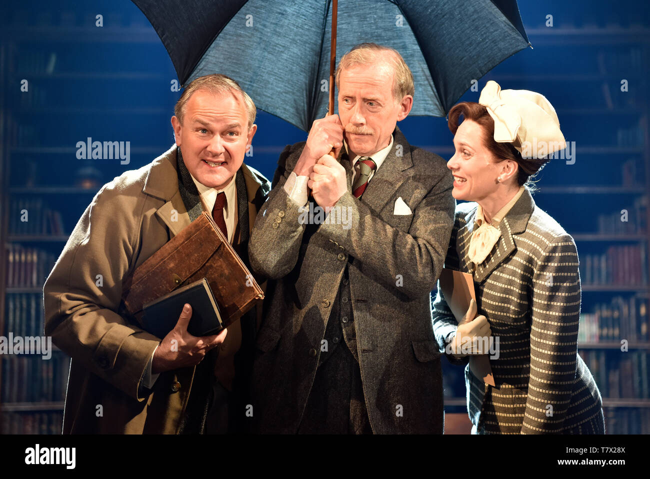 Left to right: Hugh Bonneville C.S. Lewis, Andrew Havill as Warnie, Liz ...