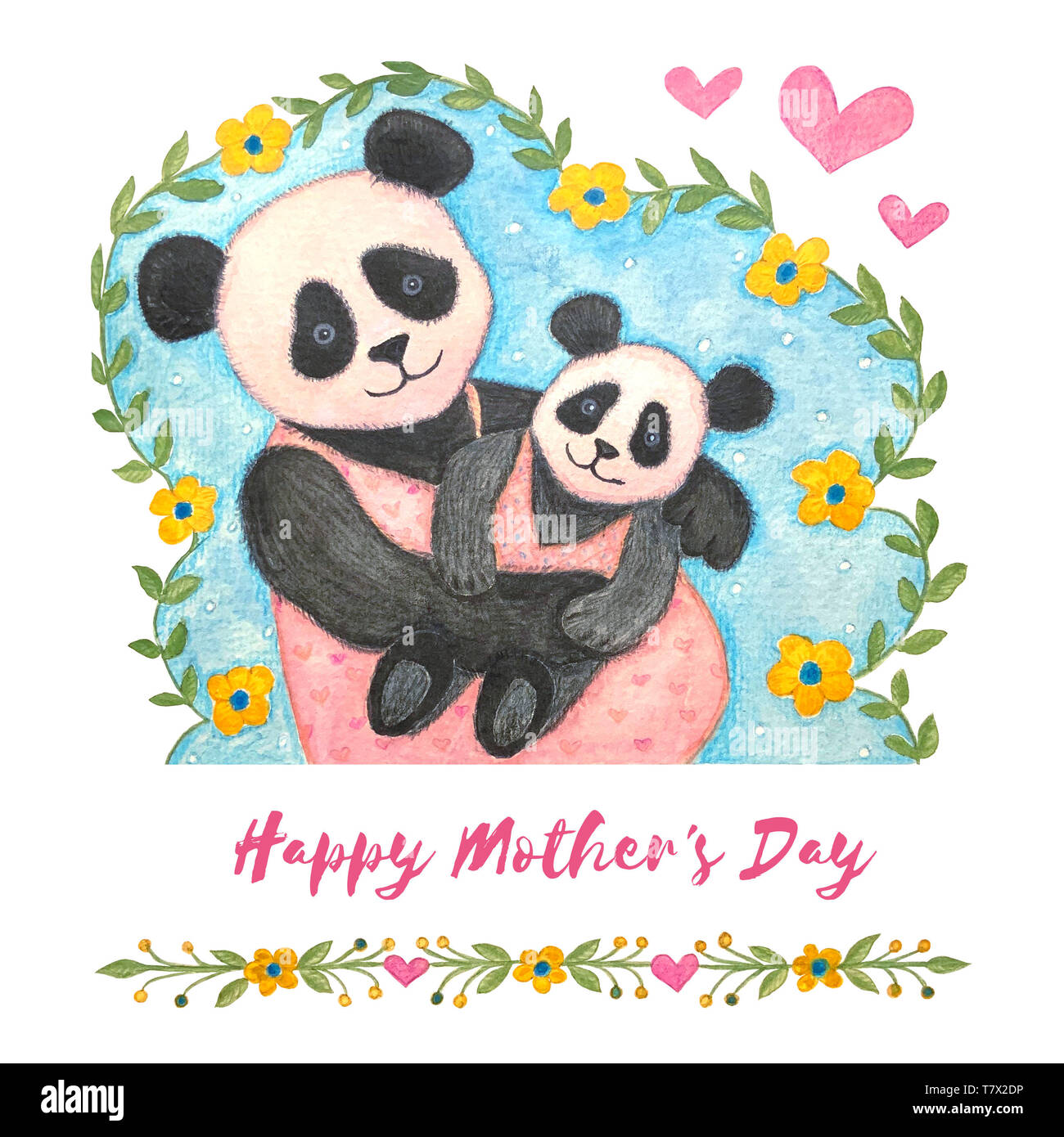Happy birthday card cute panda High Resolution Stock Photography and ...
