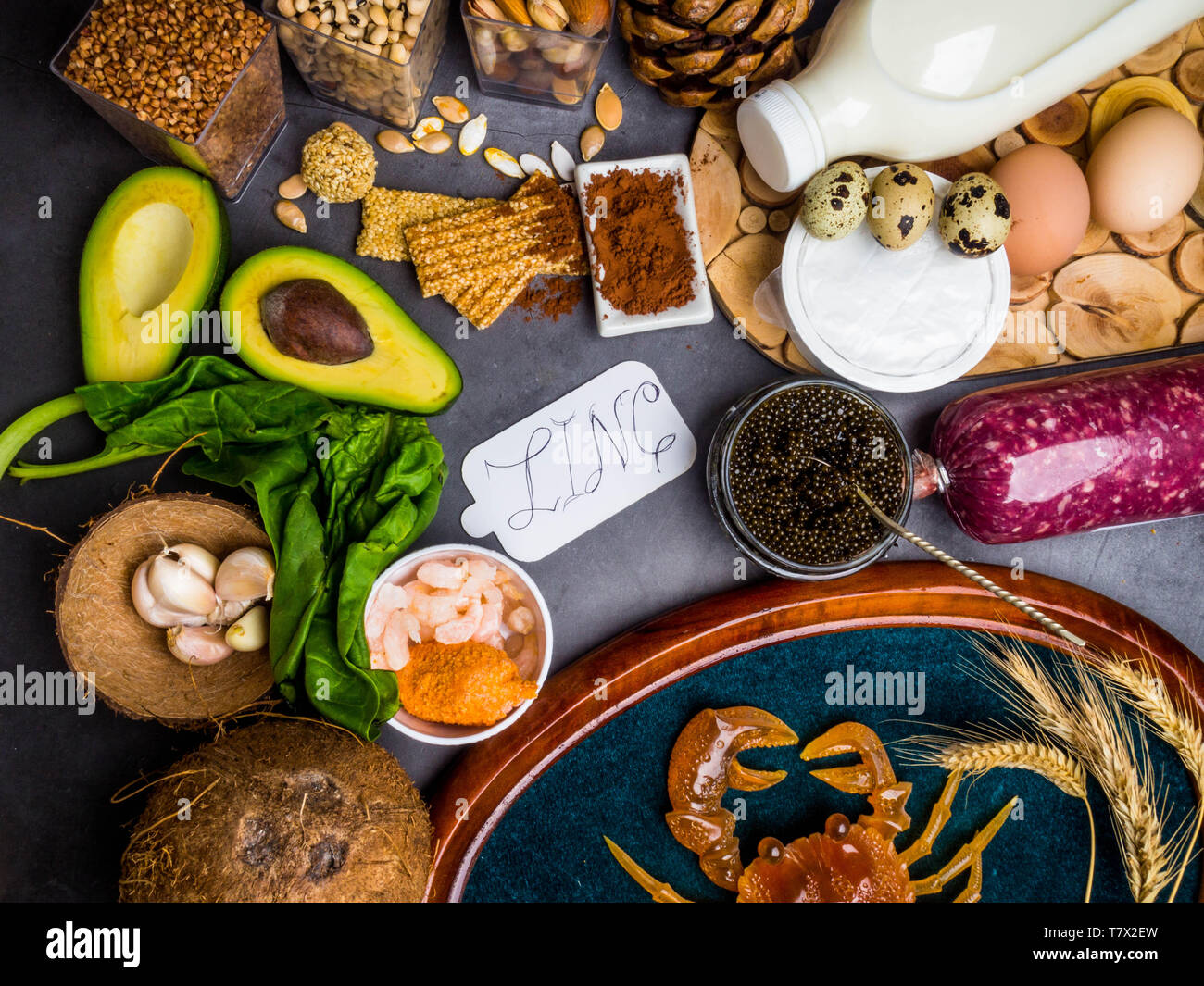 Foods High in Zinc as fish, shrimps, beef, cheese, spinach, cocoa ...