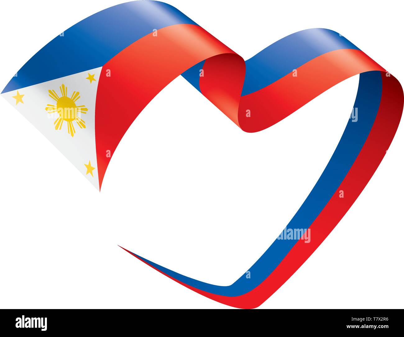 Philippines flag, vector illustration on a white background Stock ...