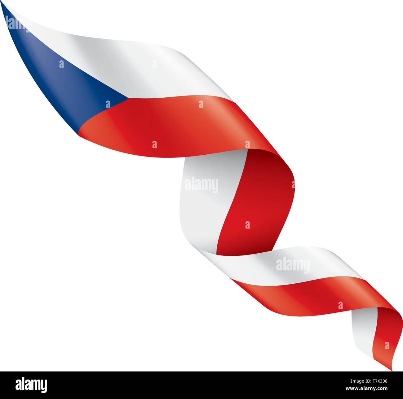 Czechia flag, vector illustration on a white background Stock Vector ...