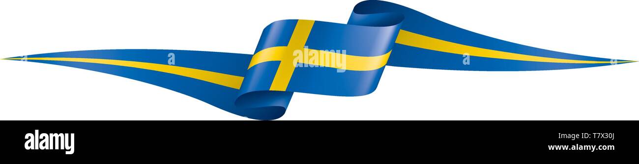 Sweden flag, vector illustration on a white background Stock Vector ...