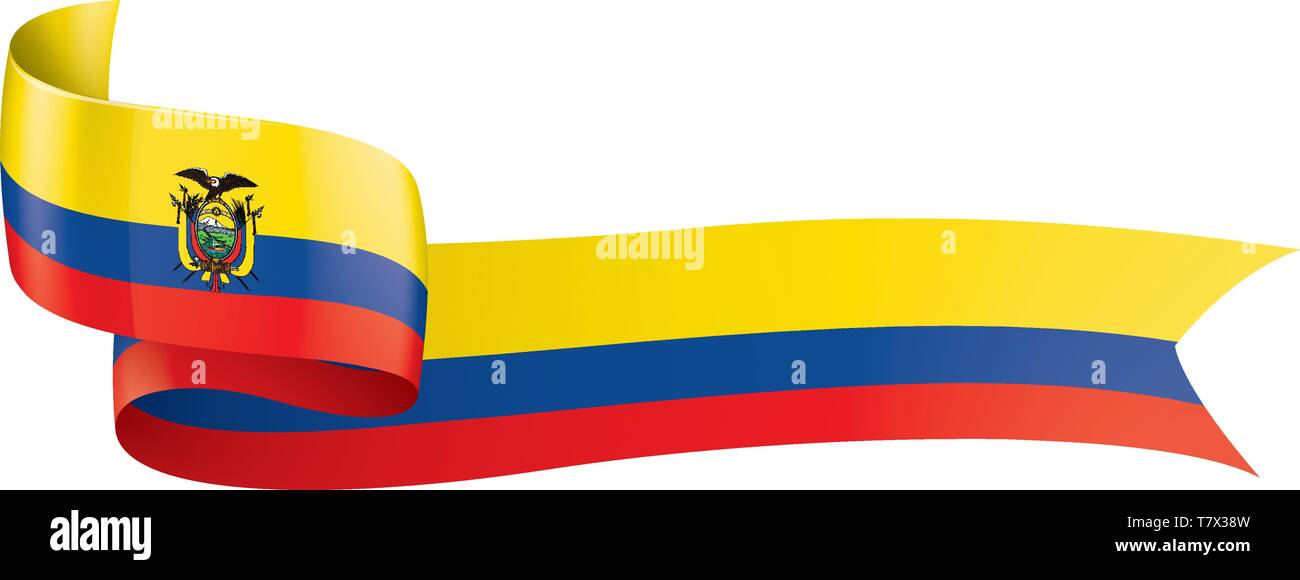 Ecuador flag, vector illustration on a white background Stock Vector ...