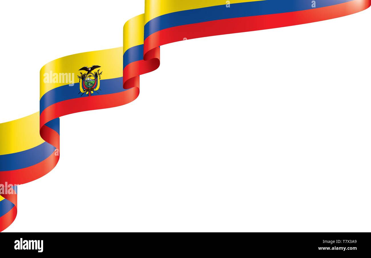 Ecuador flag, vector illustration on a white background Stock Vector ...