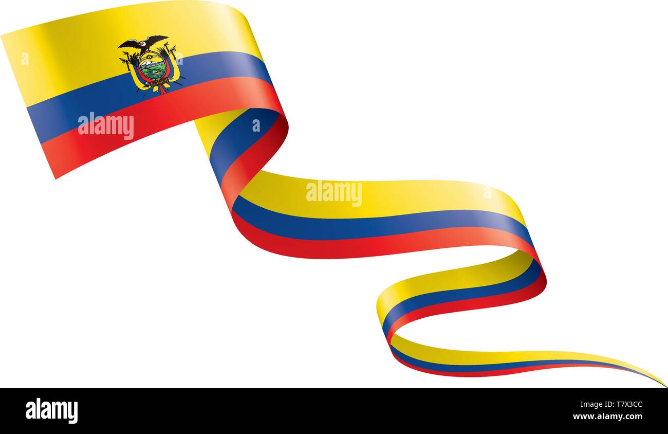 Ecuador flag, vector illustration on a white background Stock Vector ...