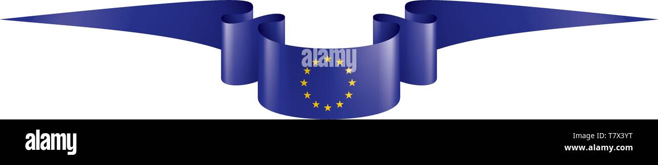 European union flag, vector illustration on a white background Stock ...