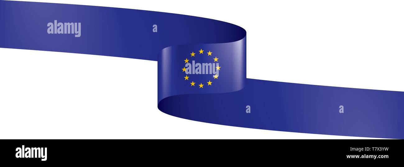 European union flag, vector illustration on a white background Stock ...
