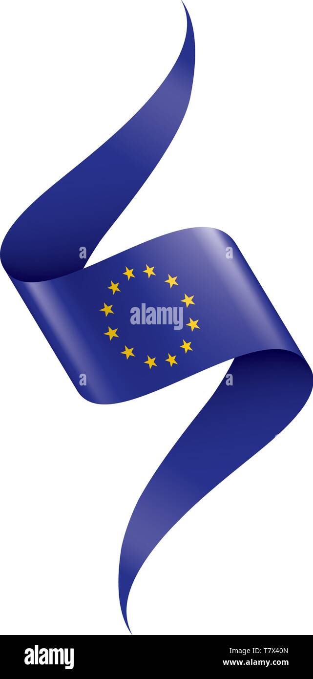 European union flag, vector illustration on a white background Stock ...