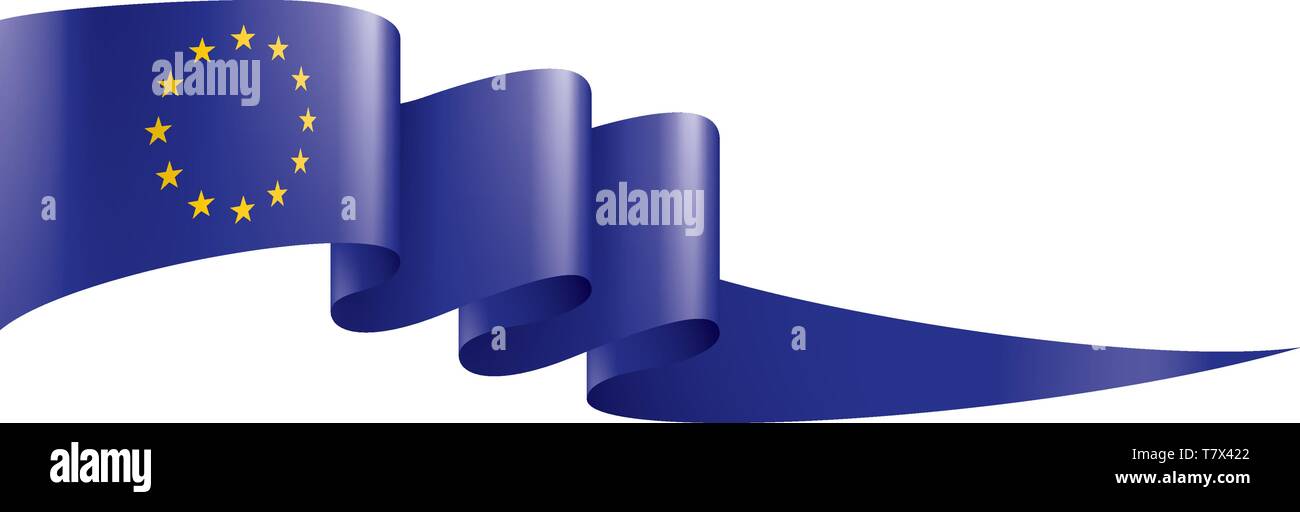 European union flag, vector illustration on a white background Stock ...