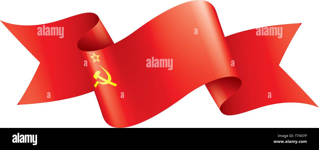 The red flag of the USSR. Vector illustration on white background Stock ...
