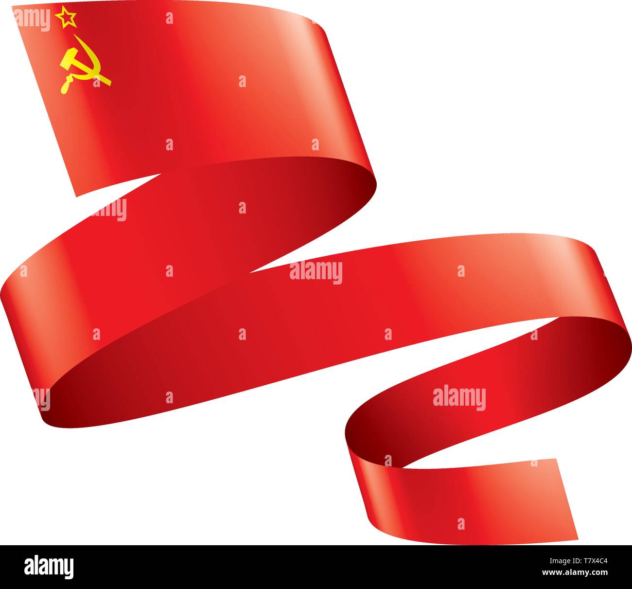 The red flag of the USSR. Vector illustration on white background Stock ...