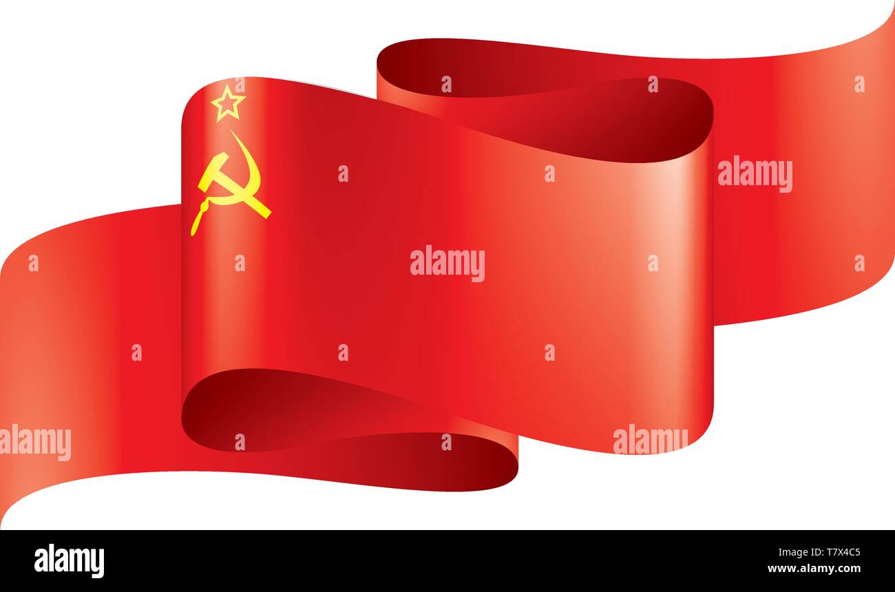 The red flag of the USSR. Vector illustration on white background Stock ...