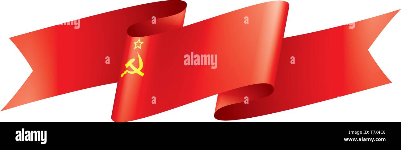 The red flag of the USSR. Vector illustration on white background Stock ...