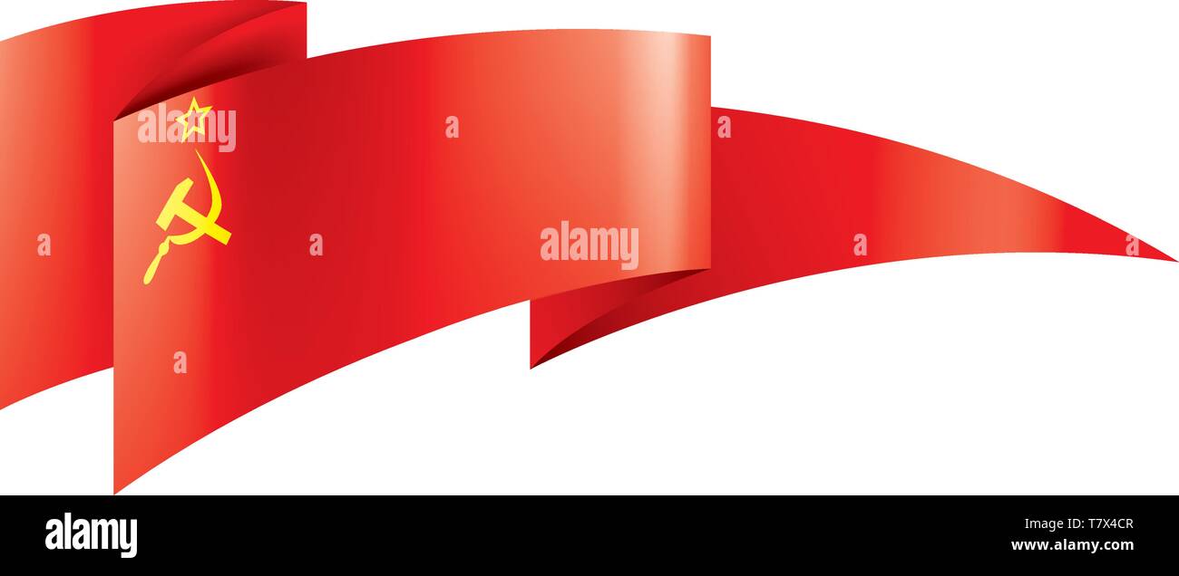 The red flag of the USSR. Vector illustration on white background Stock ...