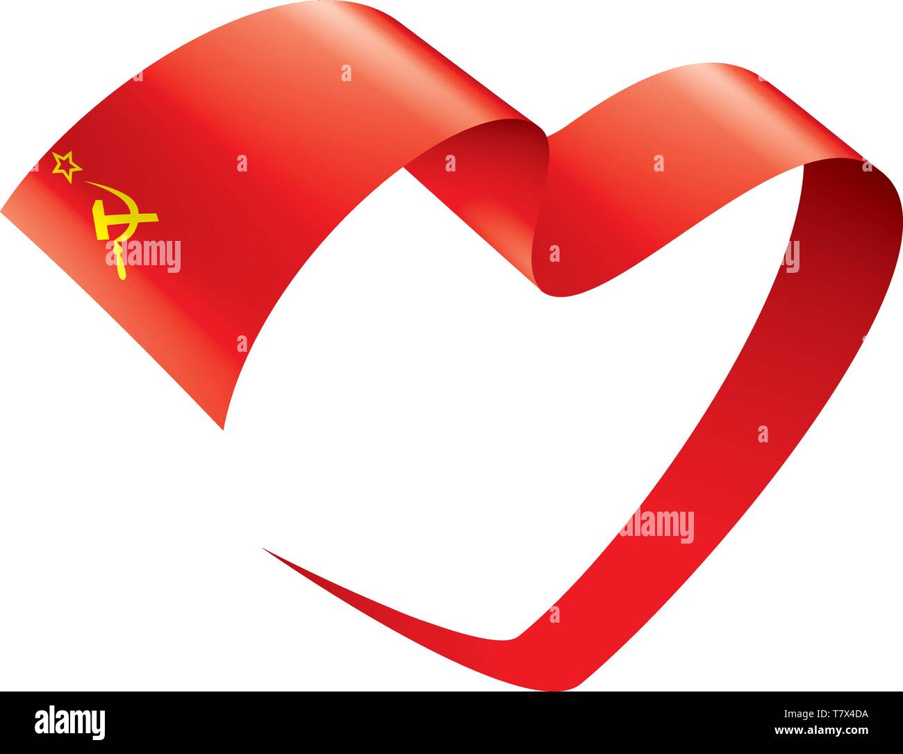 The red flag of the USSR. Vector illustration on white background Stock ...