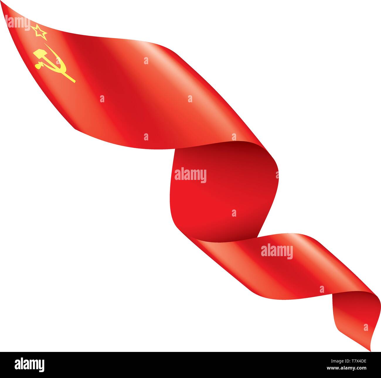 The red flag of the USSR. Vector illustration on white background Stock ...