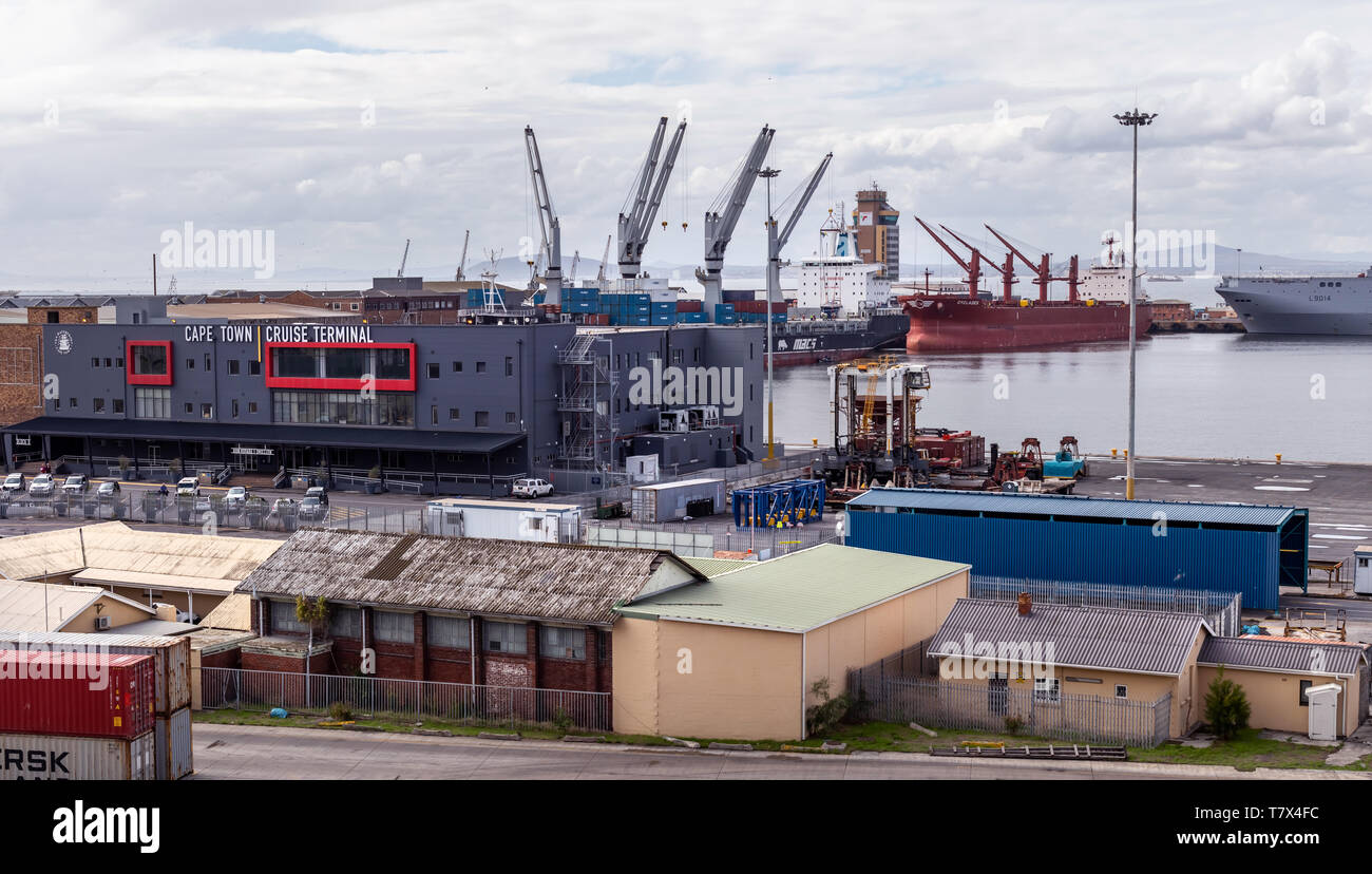 Cape Town, South Africa, 12th April - 2019: view of cruise ship ...