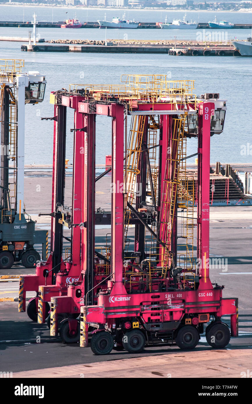 Cape Town, South Africa, 12th April - 2019: Crane for picking up ...