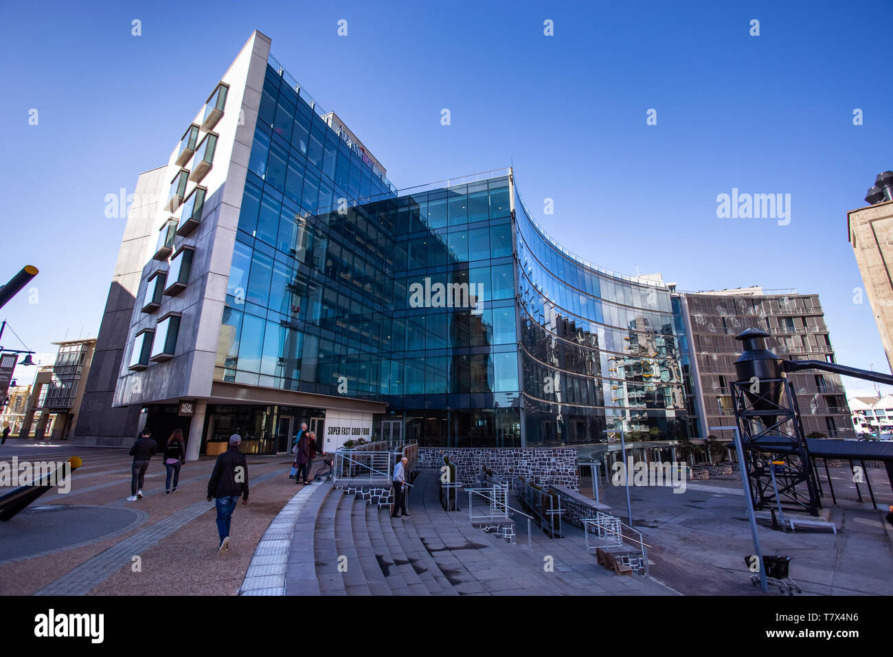 Cape Town, South Africa, 12th April - 2019: Office building with glass ...
