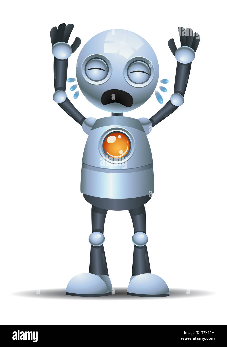 Humanoid robot crying Cut Out Stock Images & Pictures - Alamy