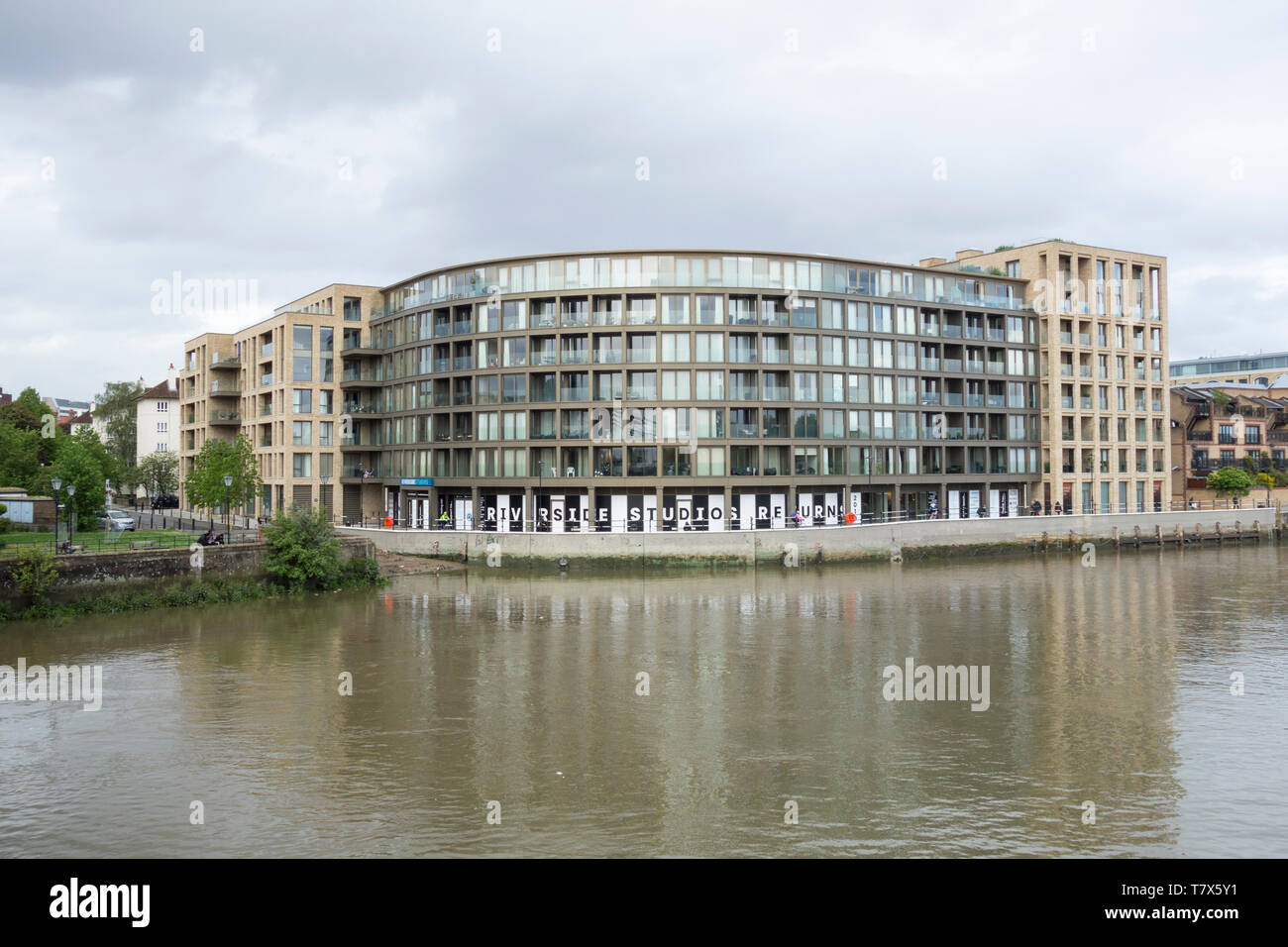 The exterior of Riverside Studios, Queen Caroline Street, Hammersmith ...