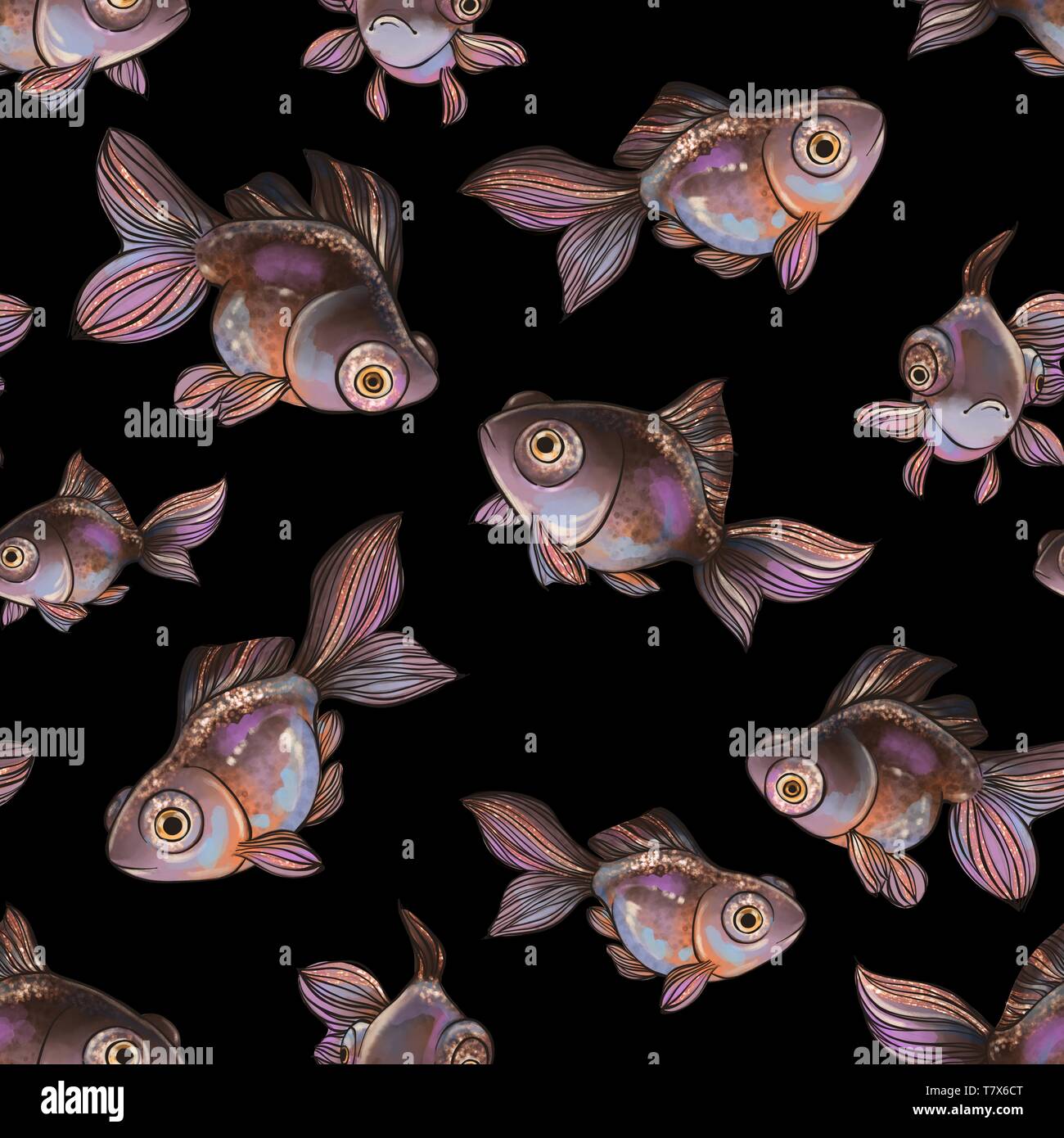 Decorative fish pattern design hi-res stock photography and images - Alamy