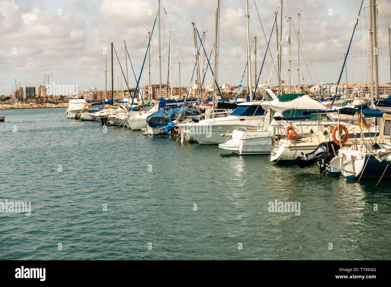 sailing boats in marina Stock Photo - Alamy