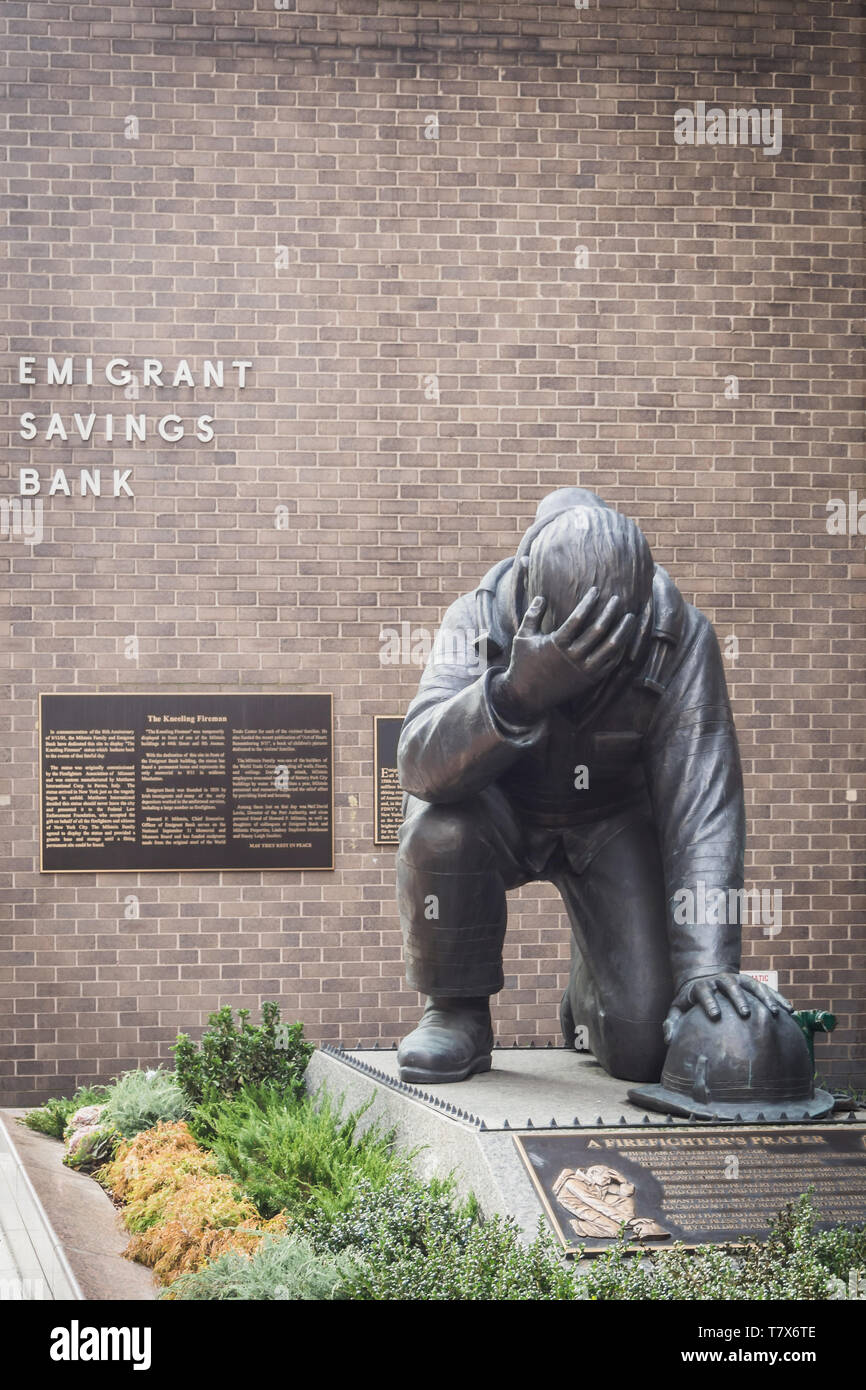 NEW YORK,USA - FEBRUARY 24, 2018: Emigrant Savings Bank is the oldest ...