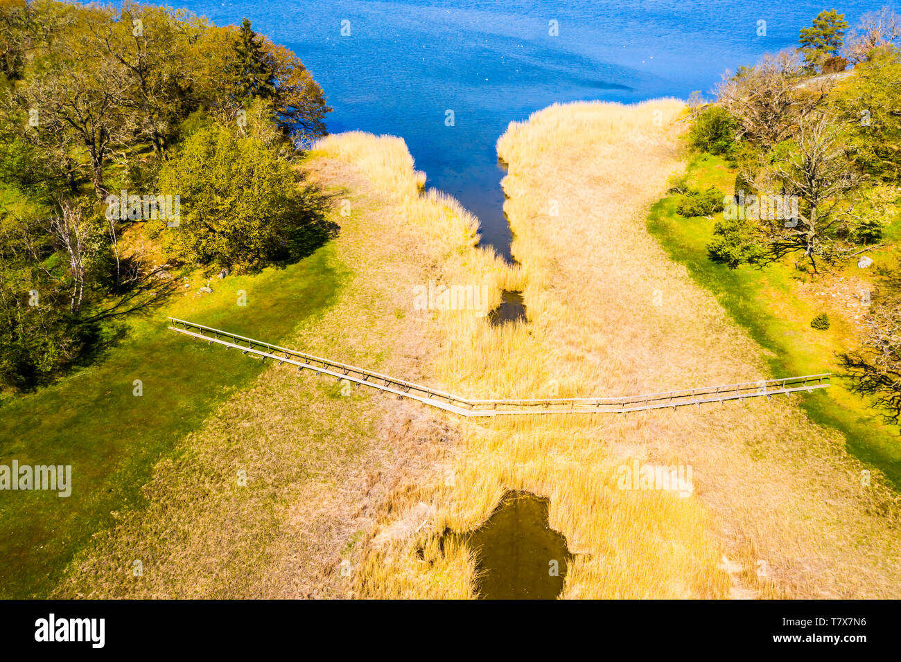 Wooden pedestrian bridge passage in hi-res stock photography and images ...