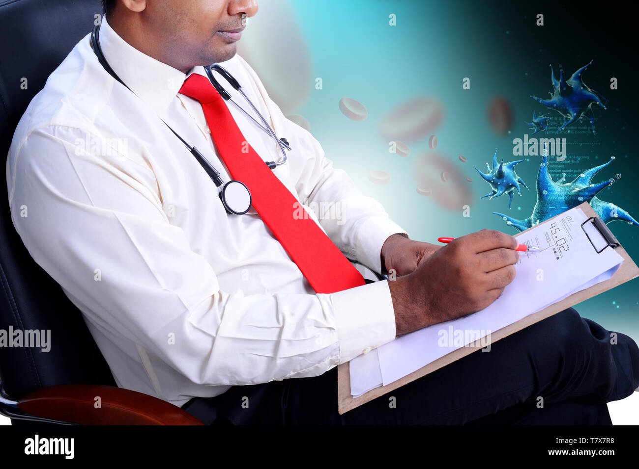 Doctor writing medical notes Stock Photo - Alamy
