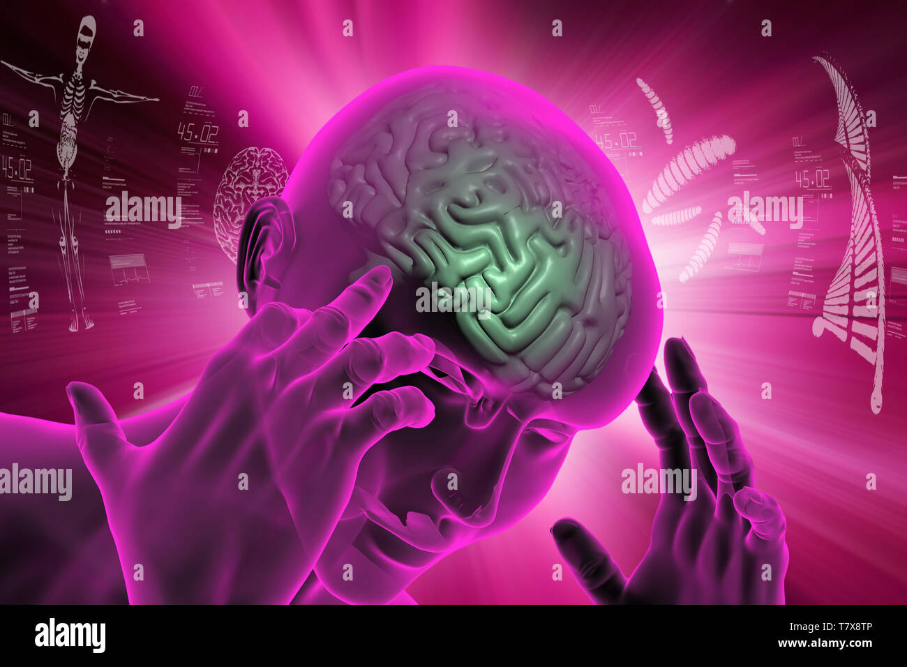 representation of human brain Stock Photo - Alamy