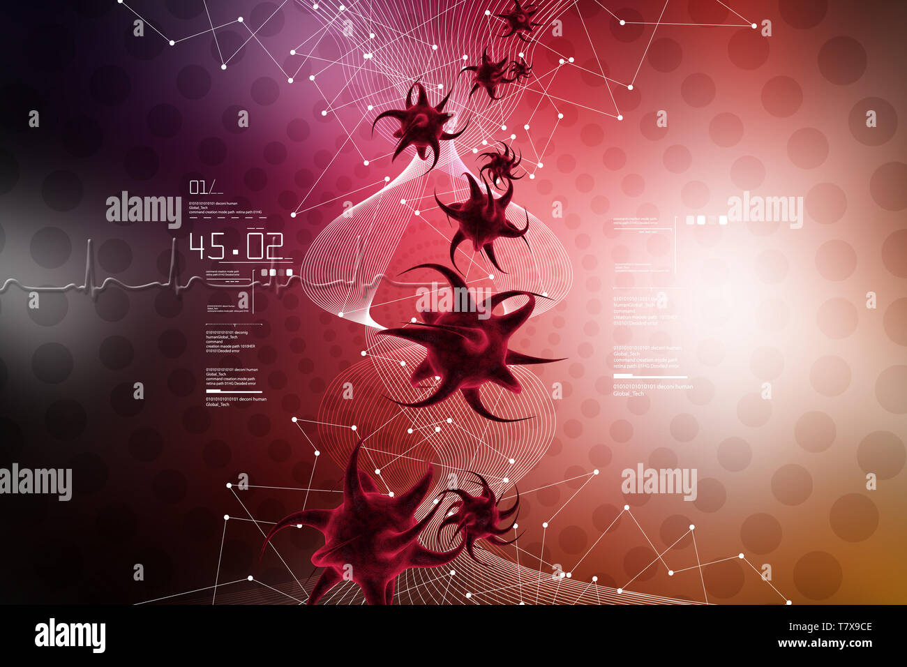 3d form of virus Stock Photo - Alamy