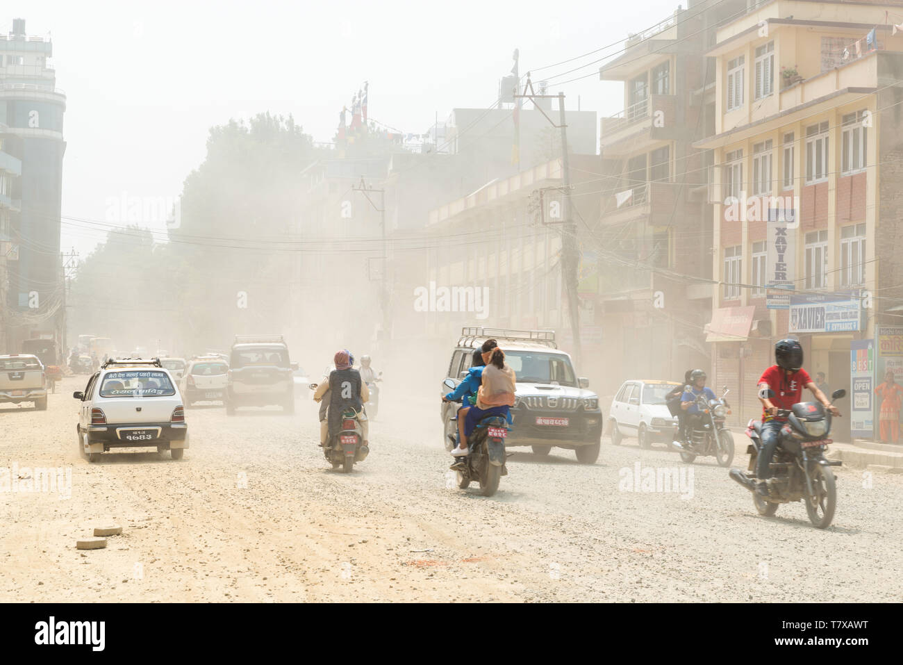 Traffic on boudha road in hi-res stock photography and images - Alamy