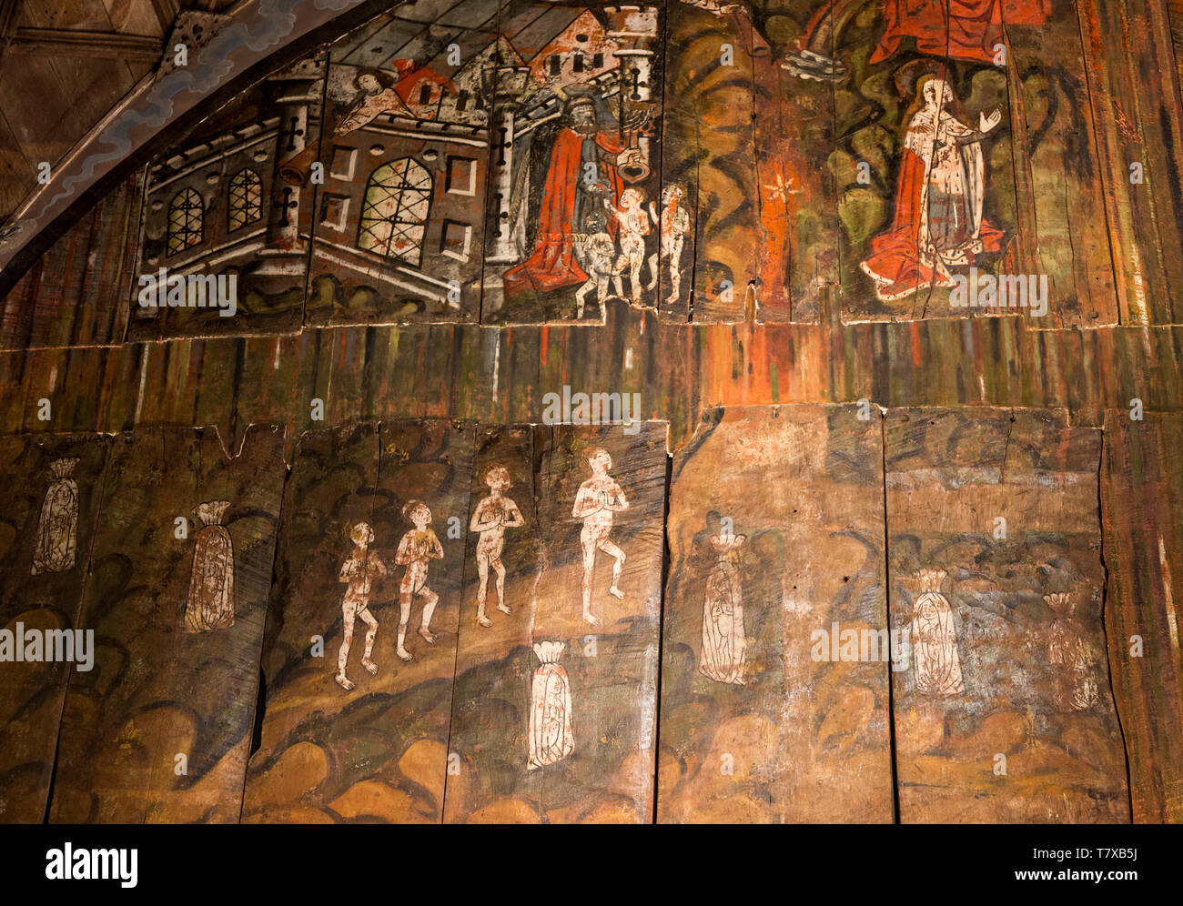 Doom painting on wooden panels at Saint James the Great church ...