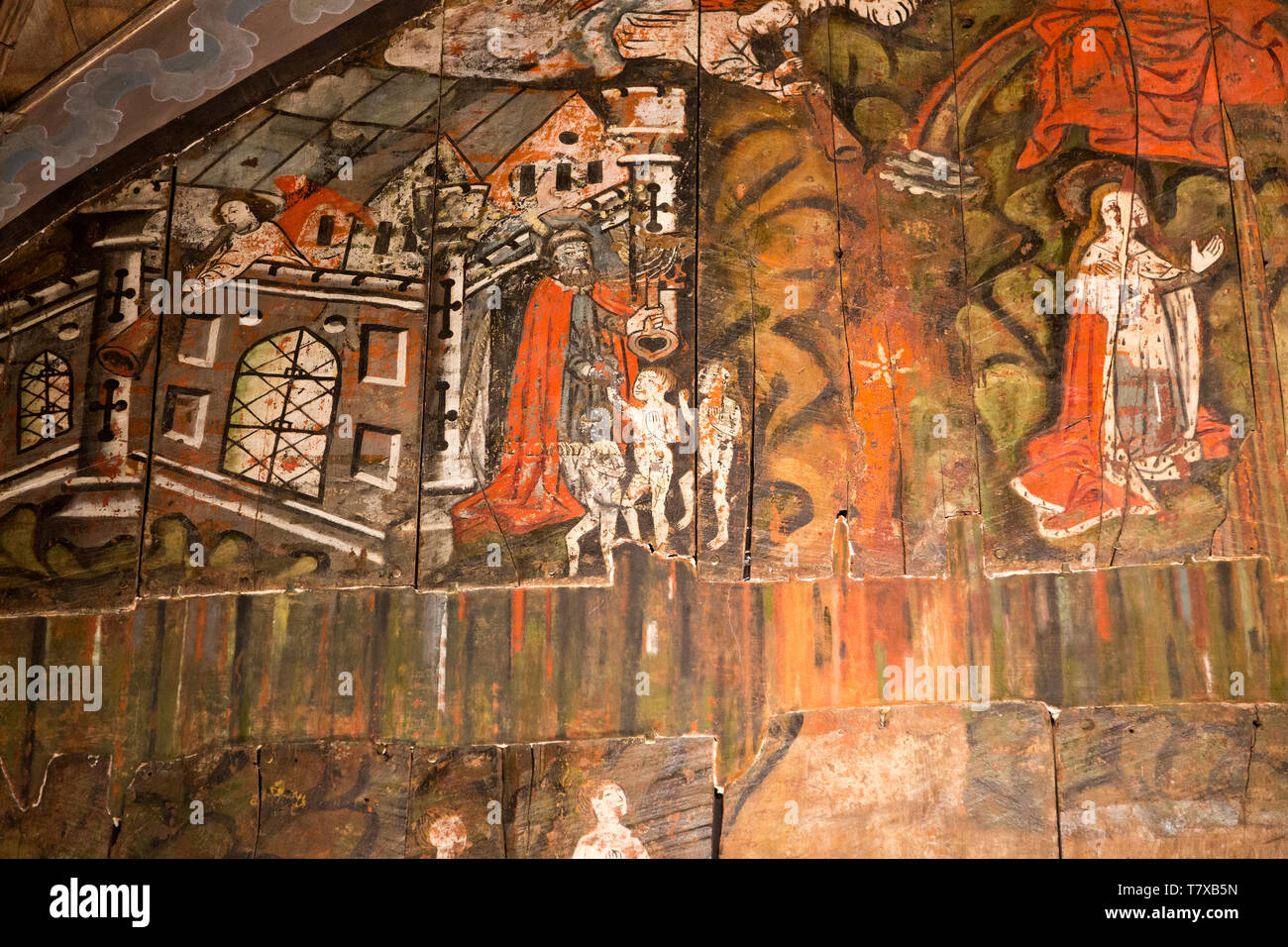 Doom painting on wooden panels at Saint James the Great church ...