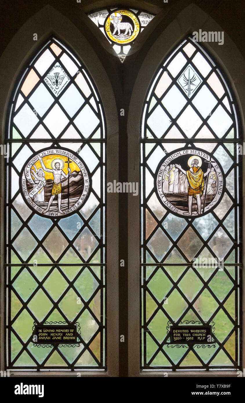 Church of John the Baptist, Barnby, Suffolk, England, UK stained glass ...