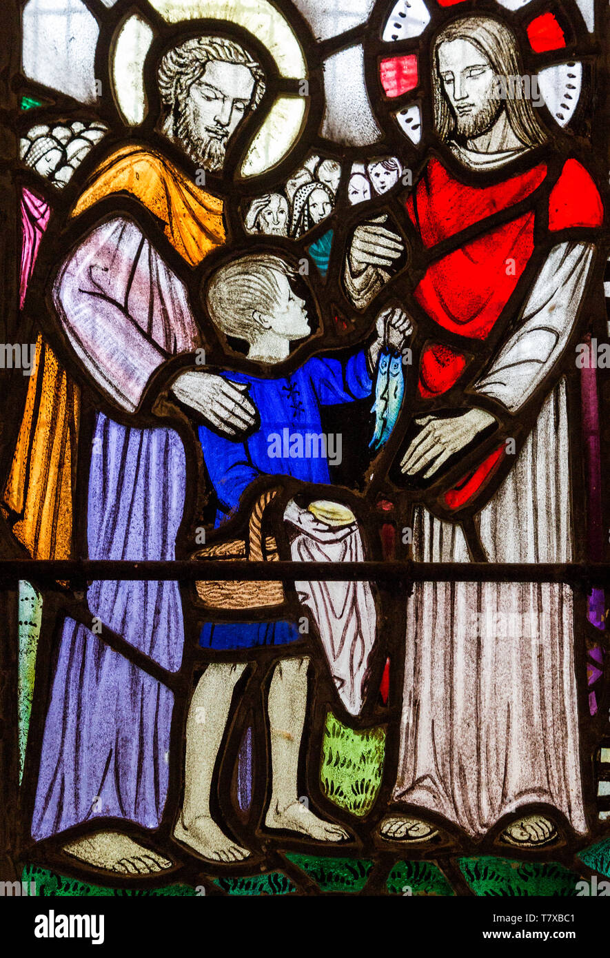 Church of Saint Andrew, Little Glemham, Suffolk, England, UK stained ...