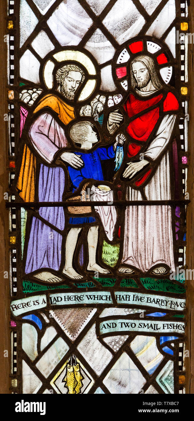 Church of Saint Andrew, Little Glemham, Suffolk, England, UK stained ...