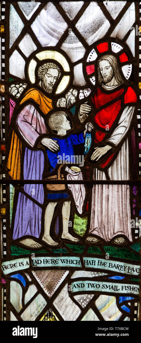 Church of Saint Andrew, Little Glemham, Suffolk, England, UK stained ...