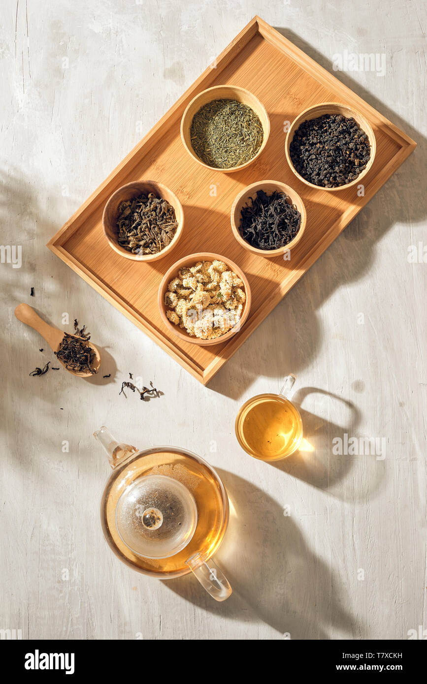 assorted tea of beauty and the health Stock Photo - Alamy