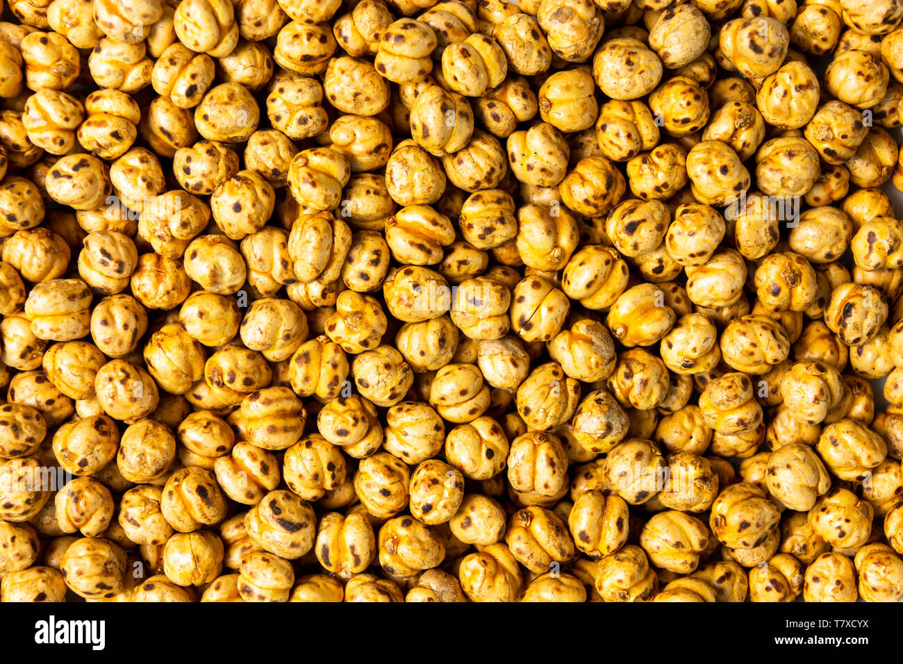 Chickpea making a background pattern top view Stock Photo - Alamy