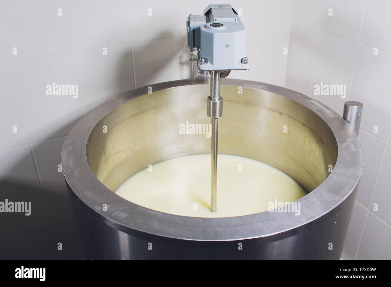 curdled milk brought to high temperature for the production of cheese ...