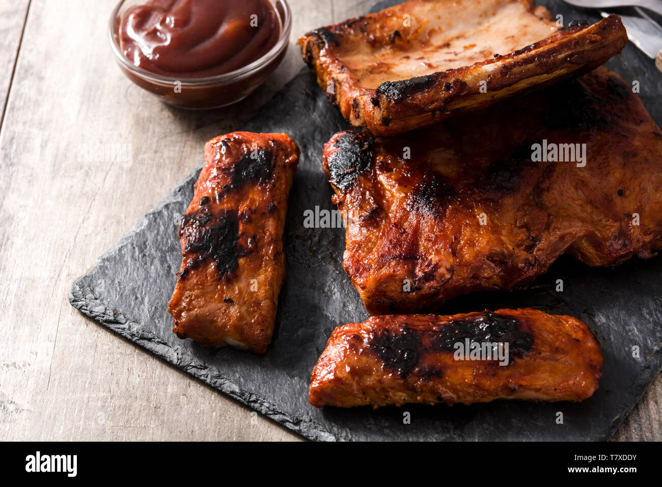 Close up delicious crunchy ribs hi-res stock photography and images - Alamy