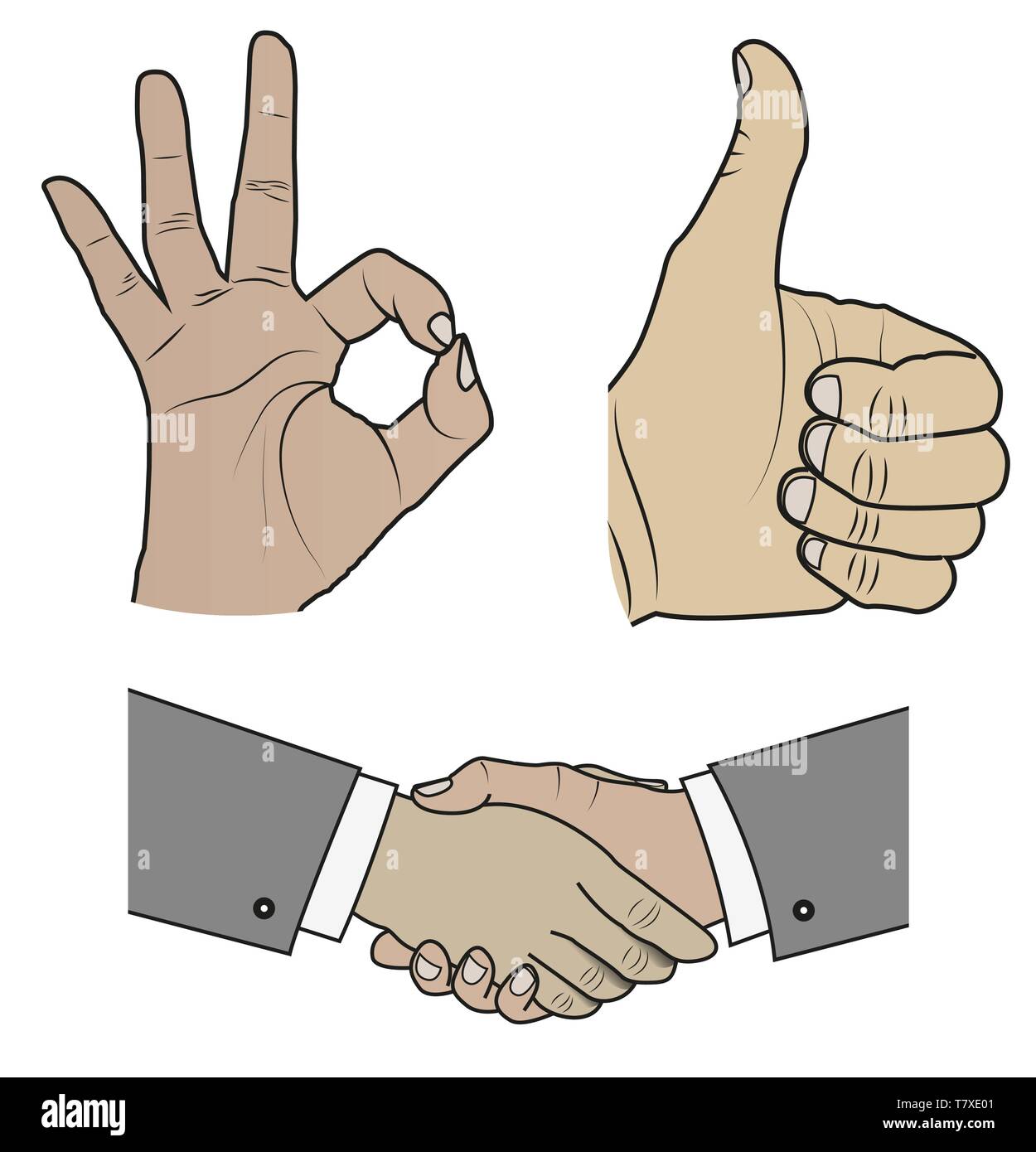 vector illustration of isolated hands Stock Vector Image & Art - Alamy