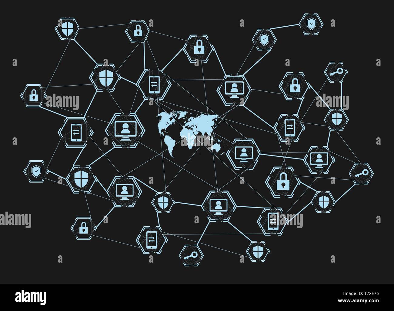 Global network Stock Vector Images - Alamy